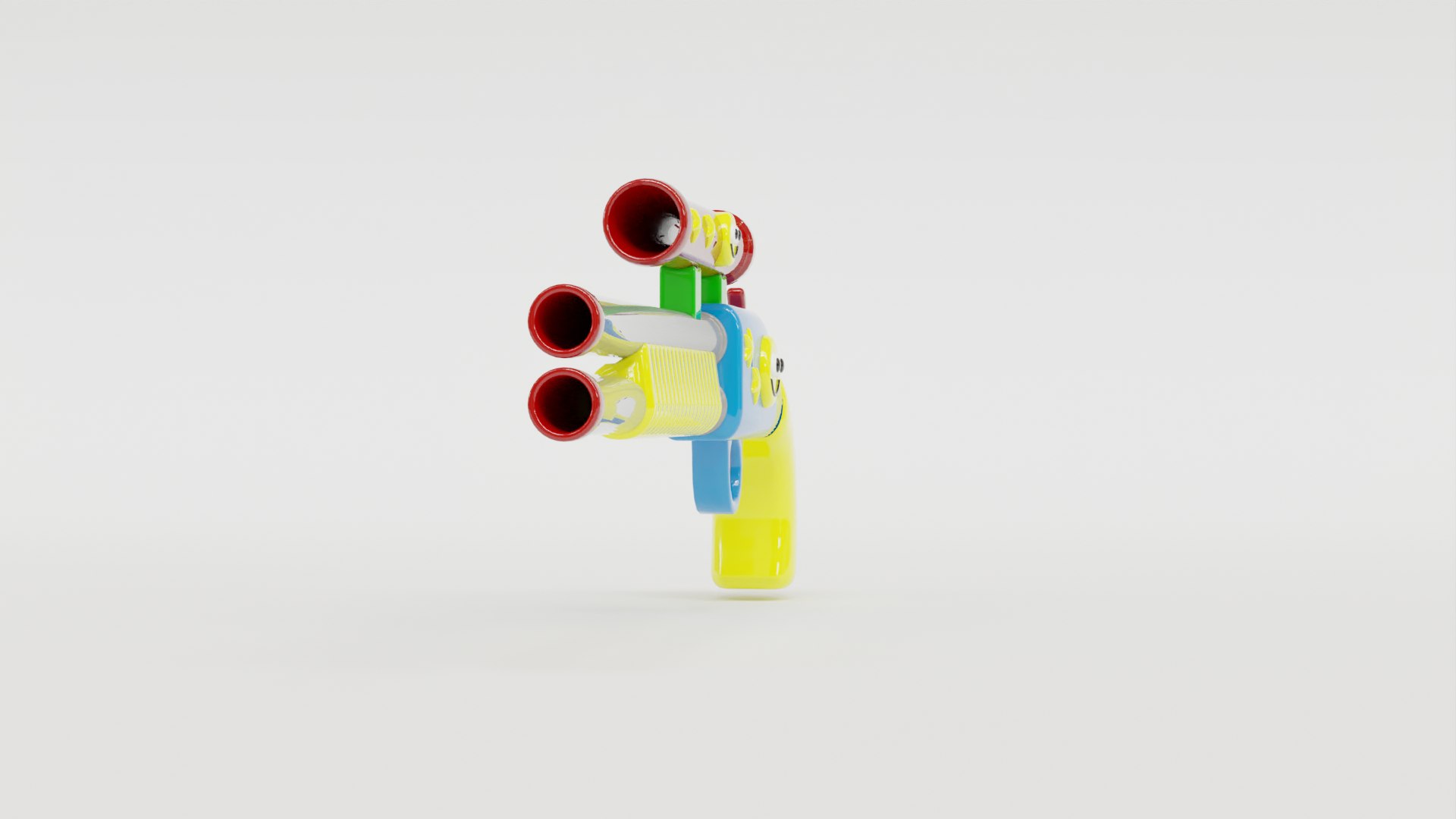 Colorful Smiley Toy Gun 3D Model Games Animations Fun Scenes 3D Model ...