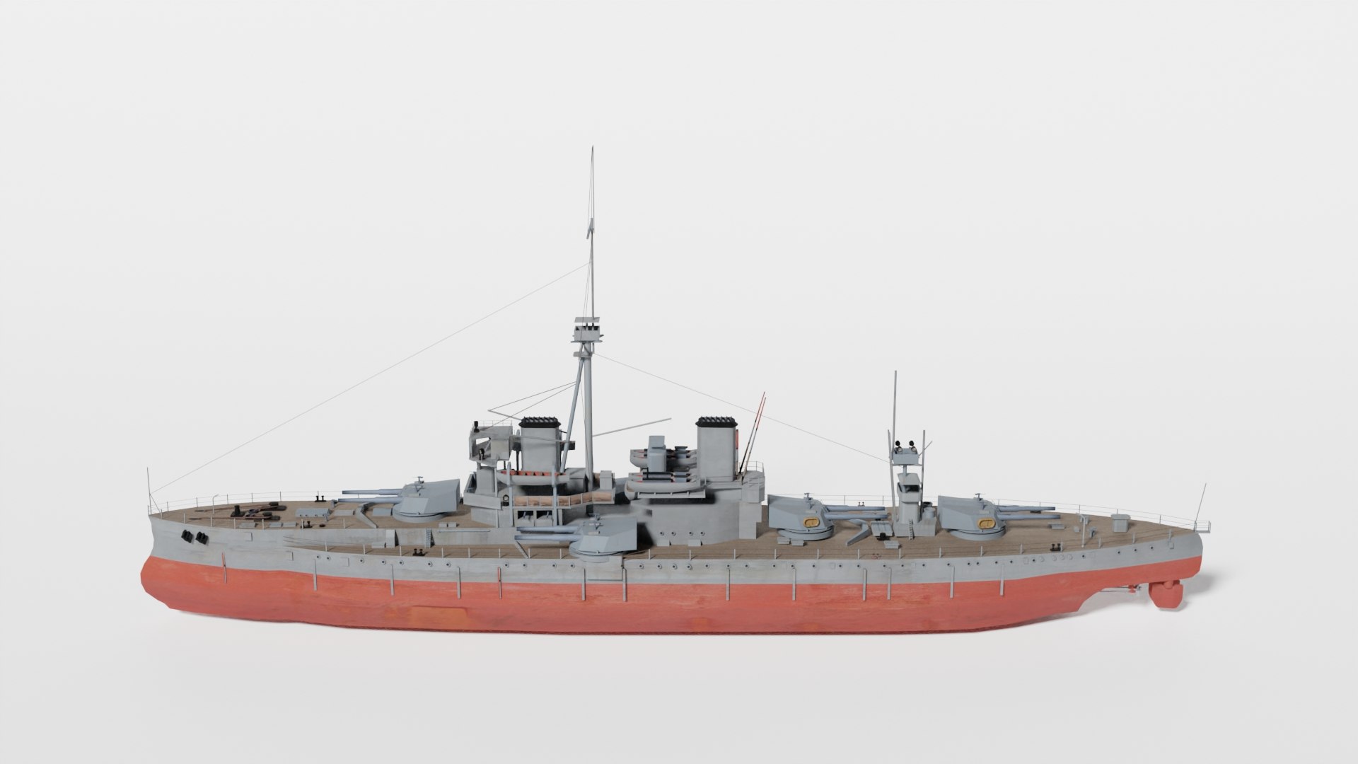 Historical Dreadnought Class Battleship 3D Model - TurboSquid 2040418