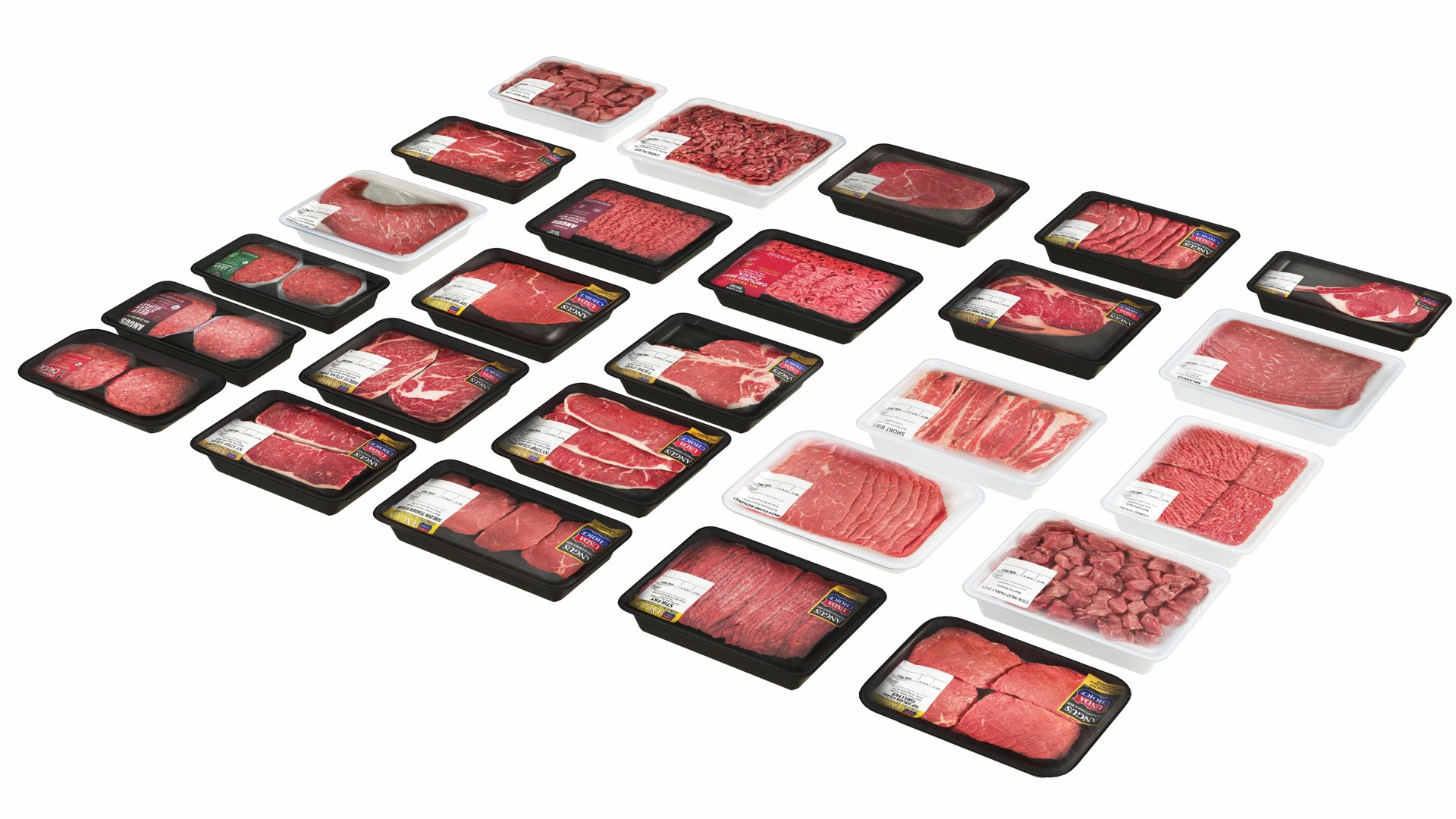 Meat Collection 26 Package And Carcass 3D - TurboSquid 2388497
