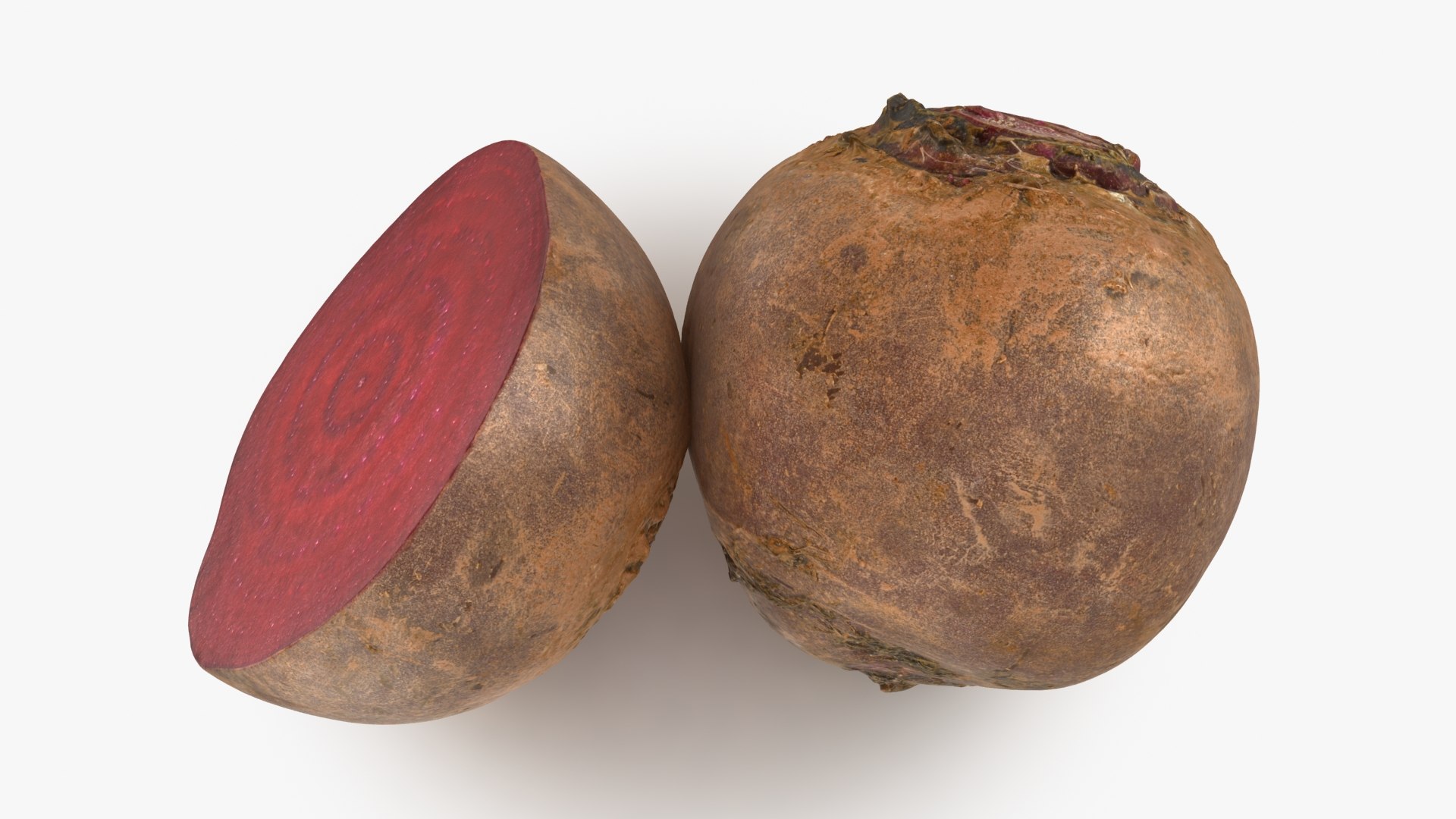 3D Beetroot And Half Model - TurboSquid 1894050
