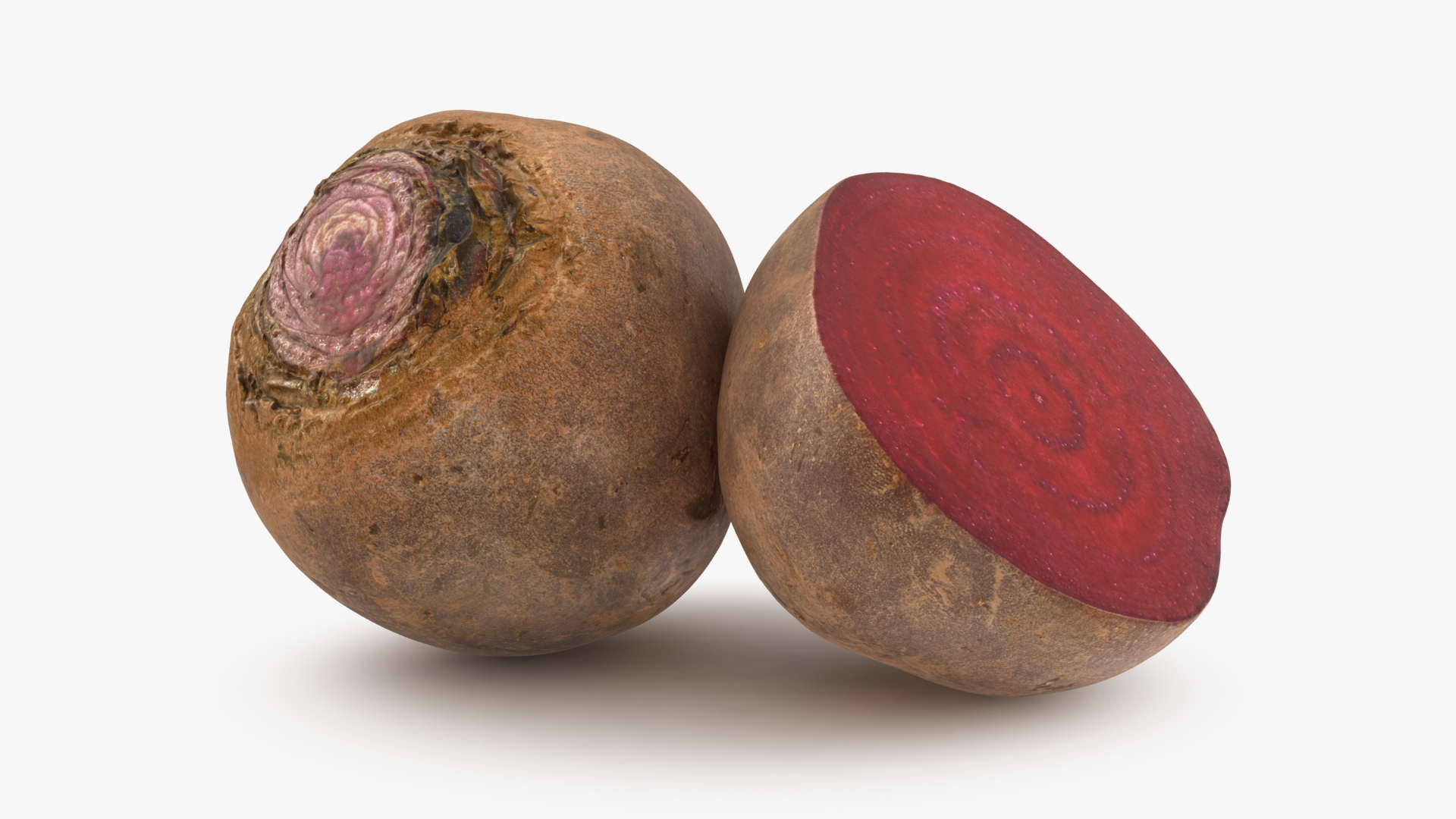 3D Beetroot And Half Model - TurboSquid 1894050