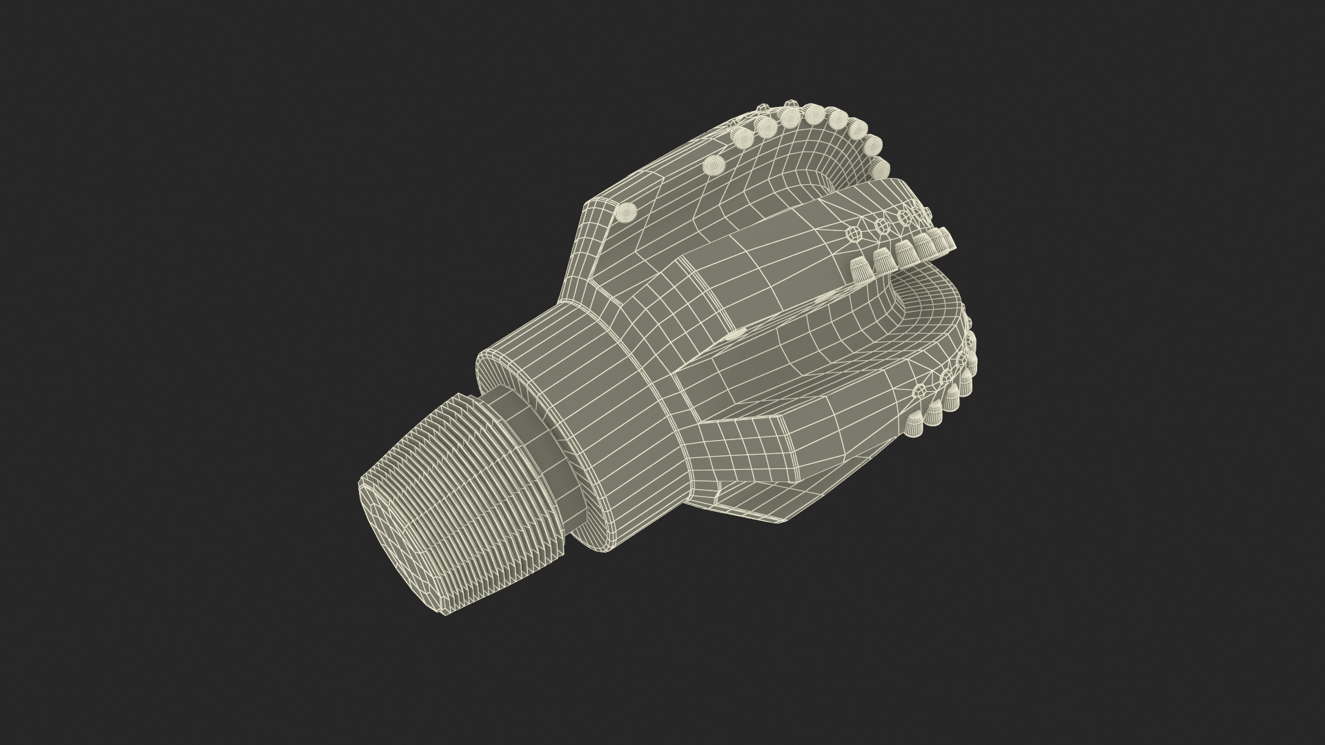 Drilling Rig Bit PDC Gold 3D - TurboSquid 2273092