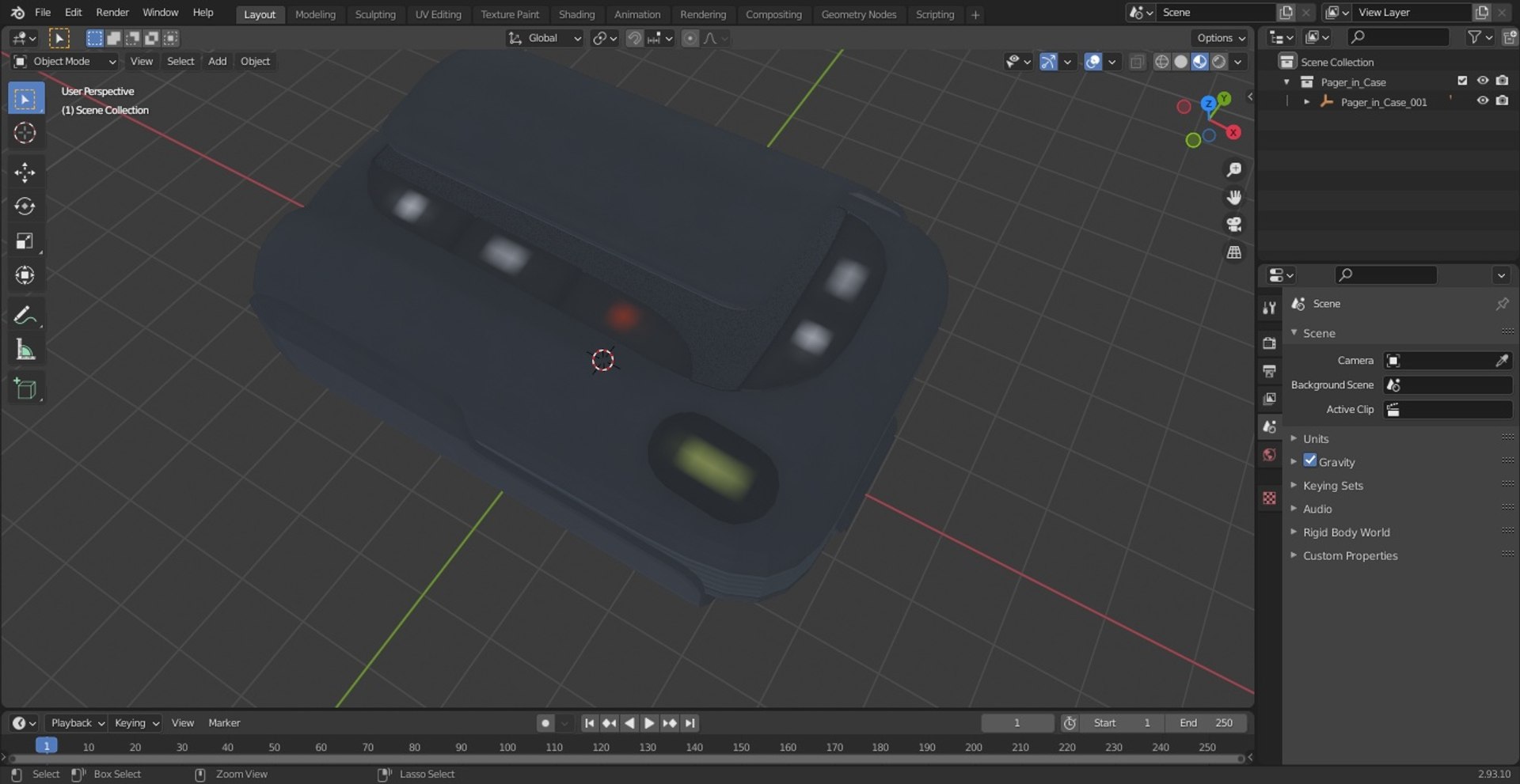Pager in Case model - TurboSquid 1948578