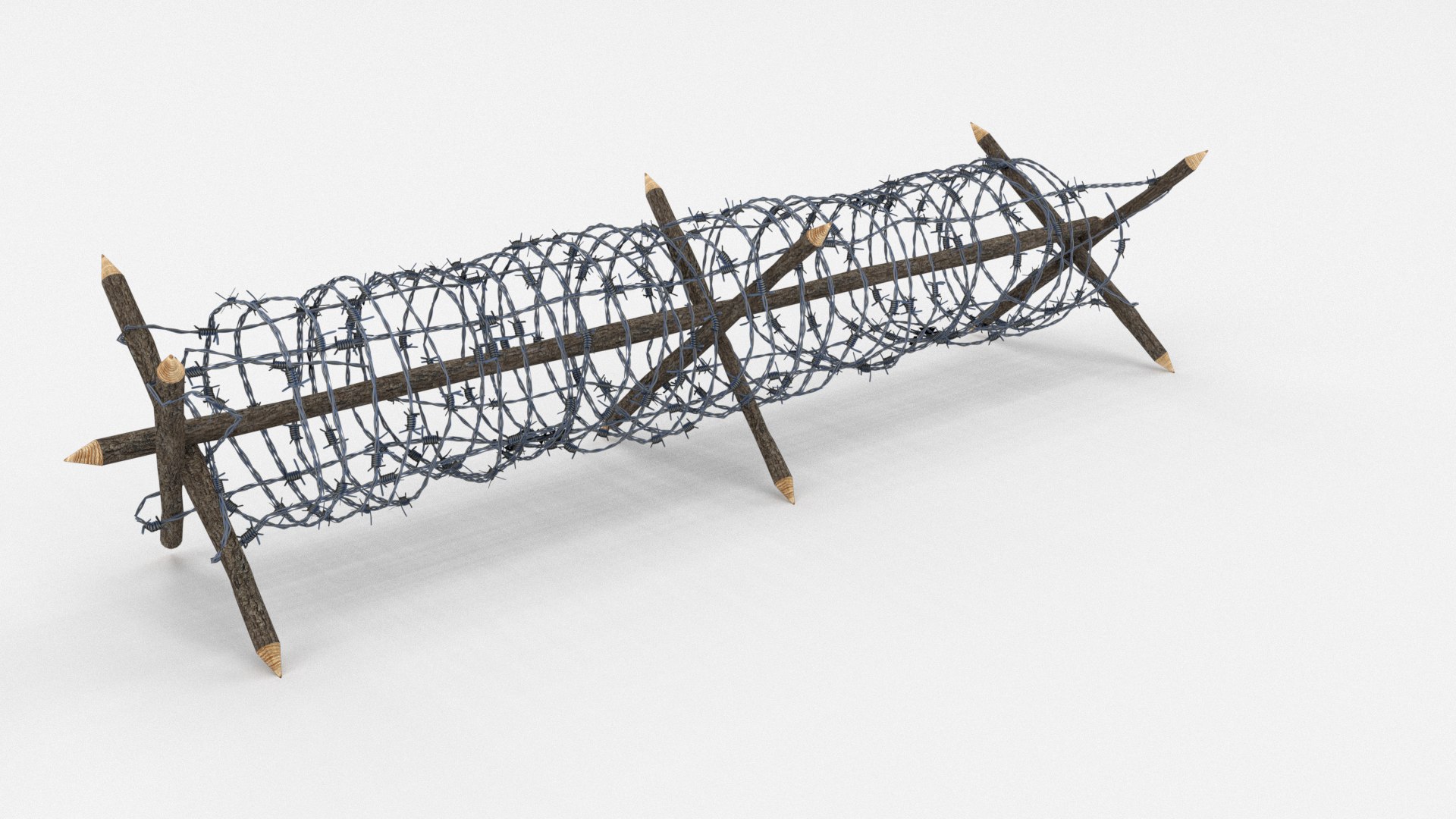 3D barbed wire obstacle - TurboSquid 1155266