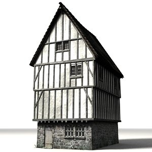 3d medieval townbuilding model