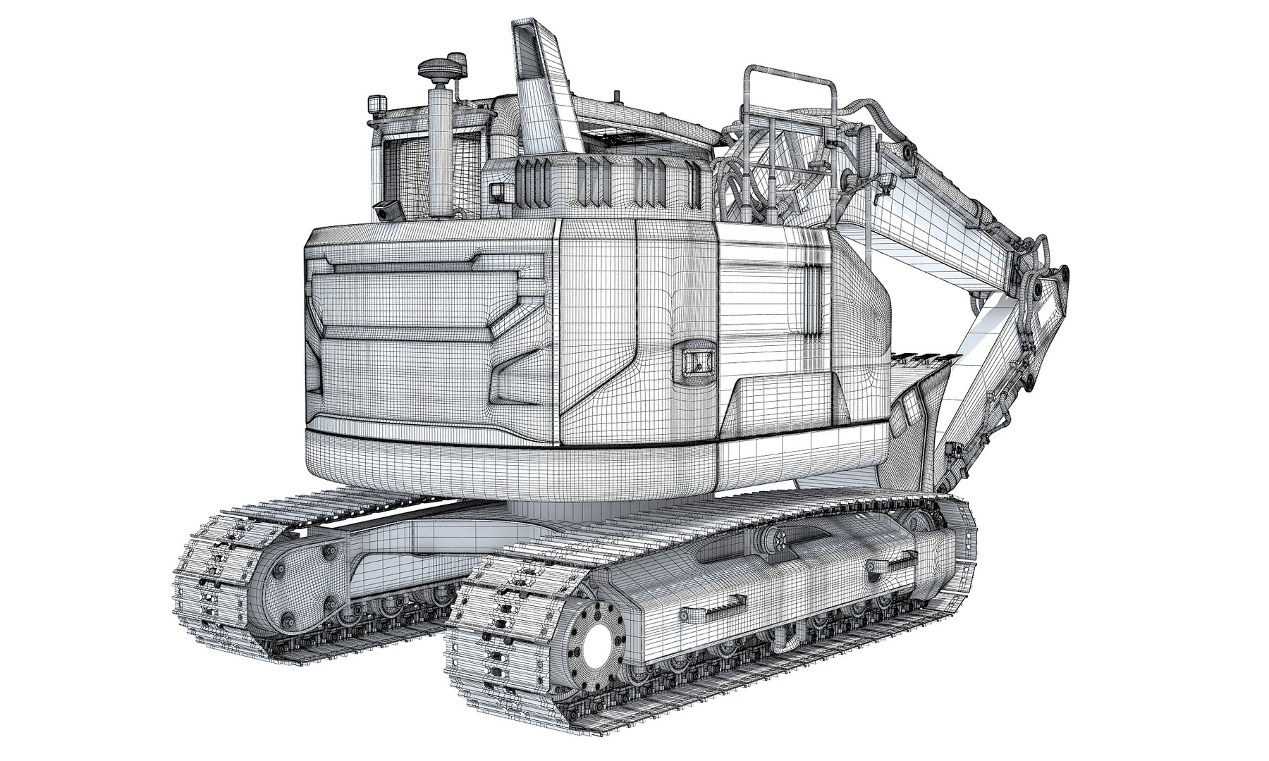 Construction Tracked Excavator 3D Model - TurboSquid 2372422