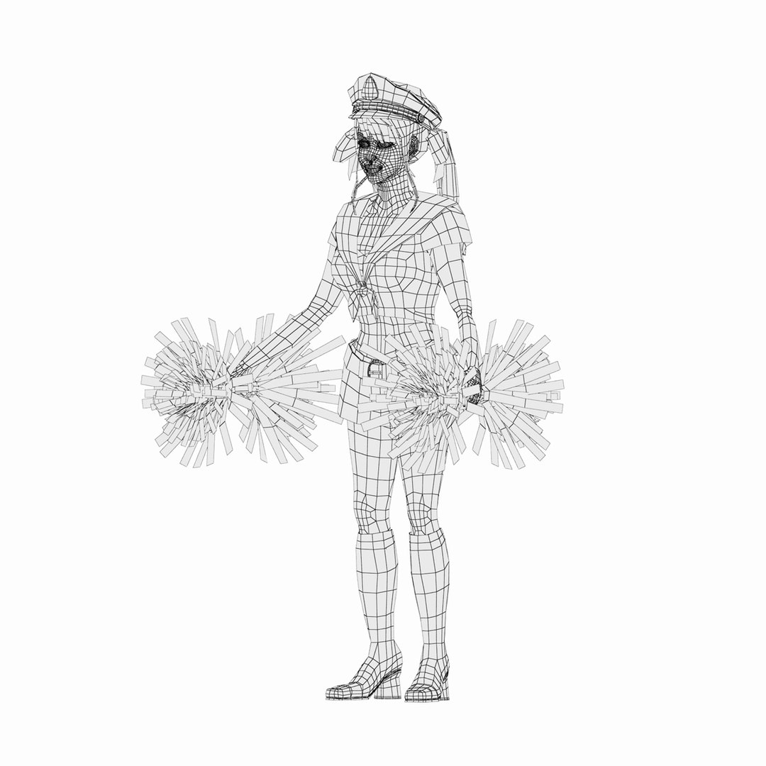 3D Style Cheerleading Girl - TurboSquid 1399724