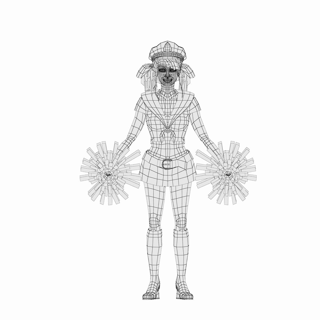 3D Style Cheerleading Girl - TurboSquid 1399724