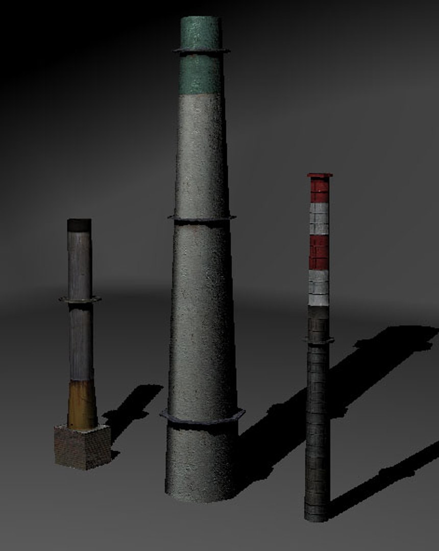 chimney set 3d model