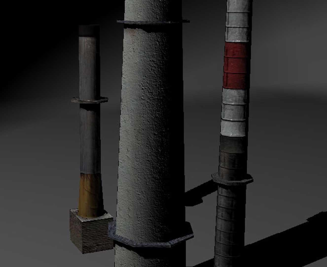 chimney set 3d model
