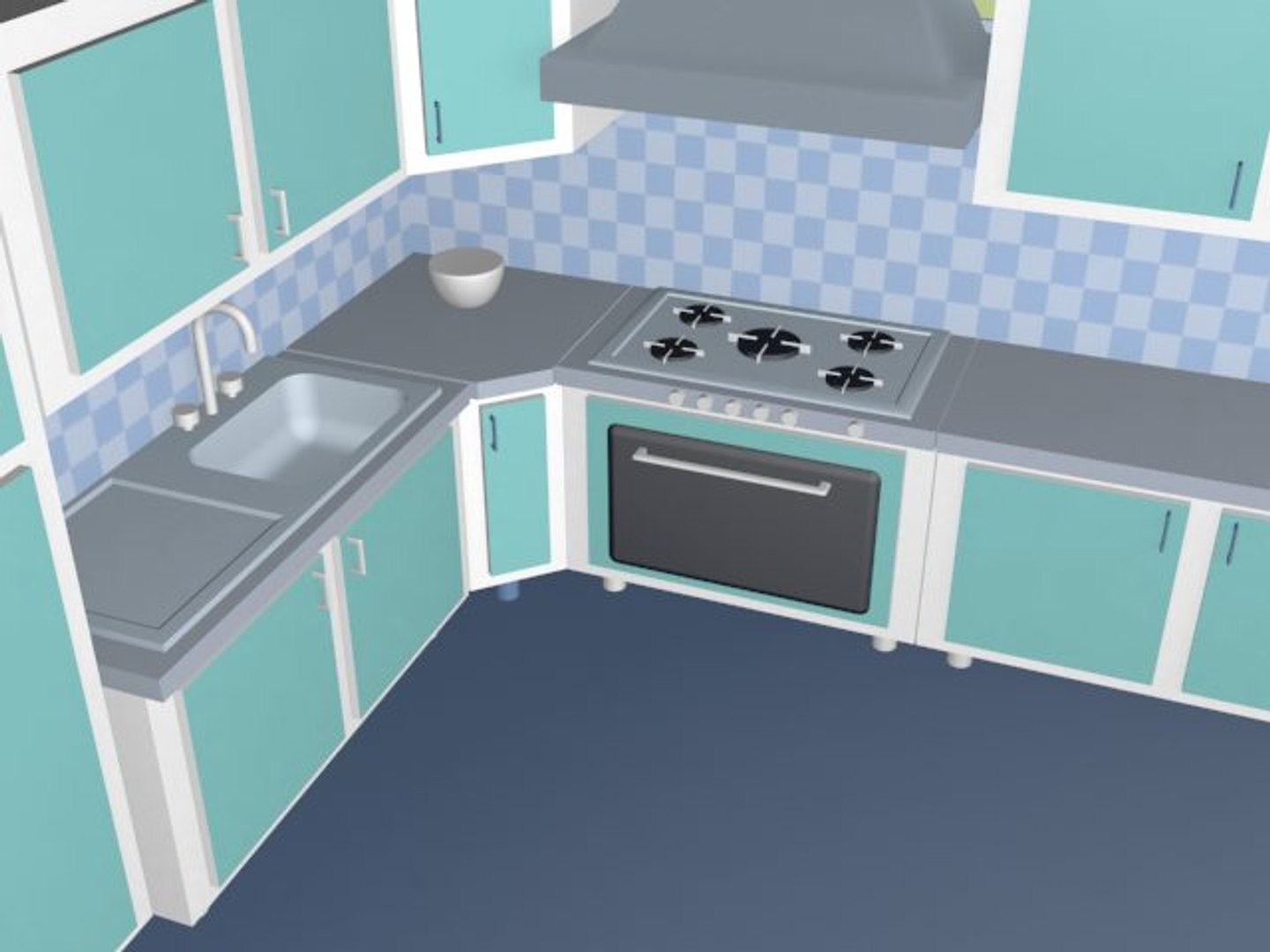 3D Cartoon Kitchen - TurboSquid 1221957
