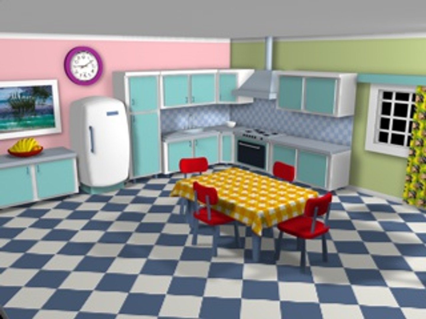 3D Cartoon Kitchen - TurboSquid 1221957