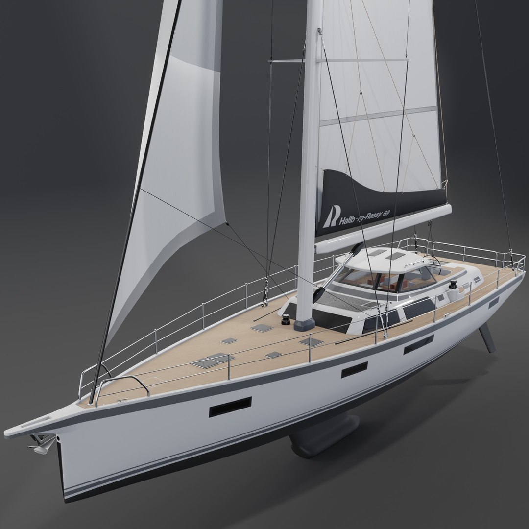3D Hallberg-Rassy 69 Luxury Yacht 3D - TurboSquid 2188438