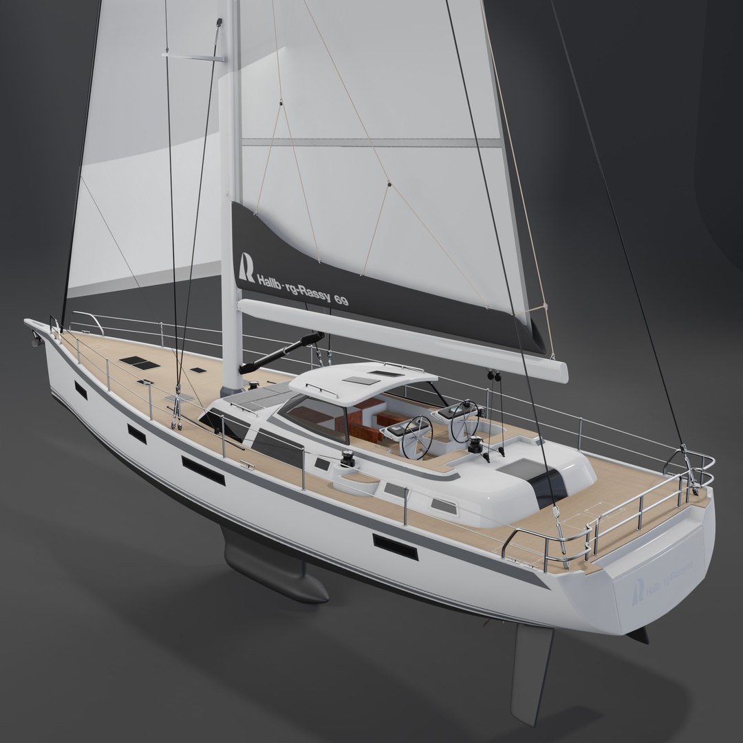 3D Hallberg-Rassy 69 Luxury Yacht 3D - TurboSquid 2188438