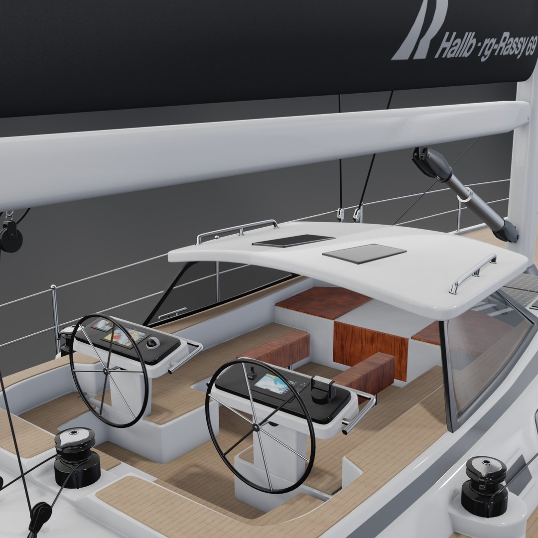 3D Hallberg-Rassy 69 Luxury Yacht 3D - TurboSquid 2188438