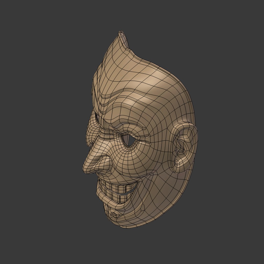 Samurai Mask 3d Model