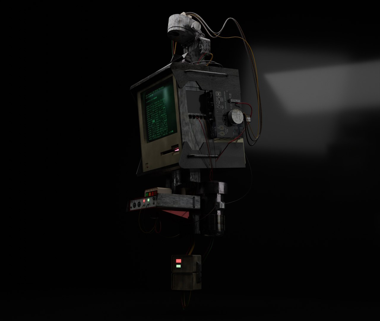 3D Scifi Retro Computer Asset - TurboSquid 1816907