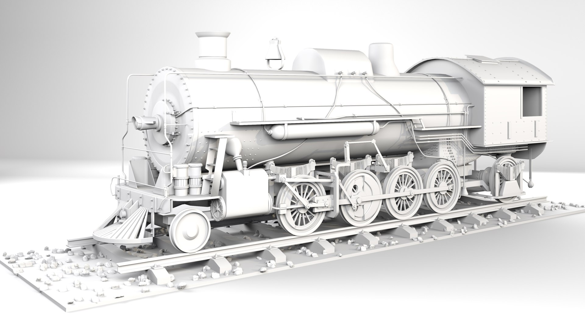 Steam Locomotive Train Engine 3D Model - TurboSquid 2213868