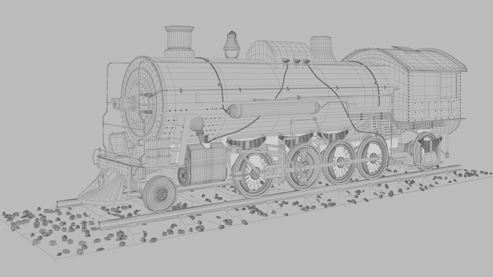 Steam Locomotive Train Engine 3D Model - TurboSquid 2213868