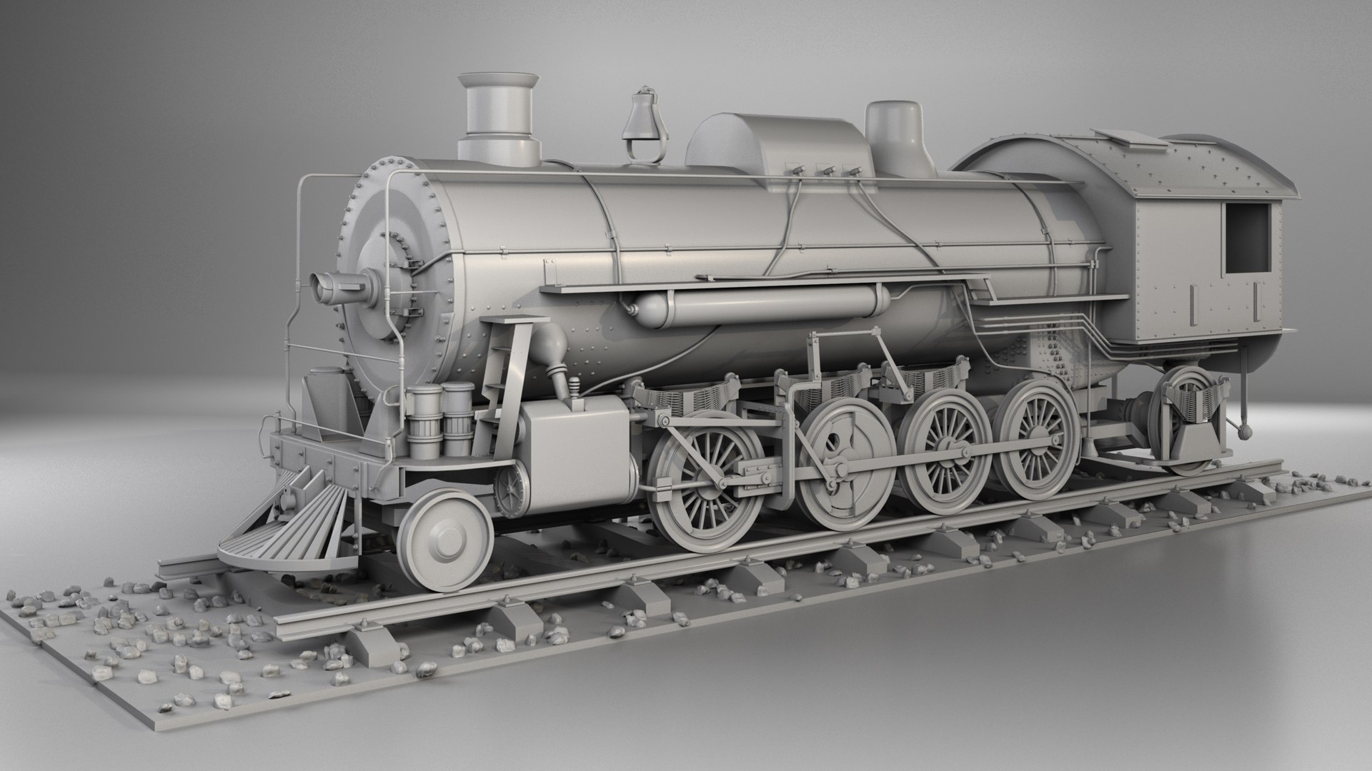 Steam Locomotive Train Engine 3D Model - TurboSquid 2213868