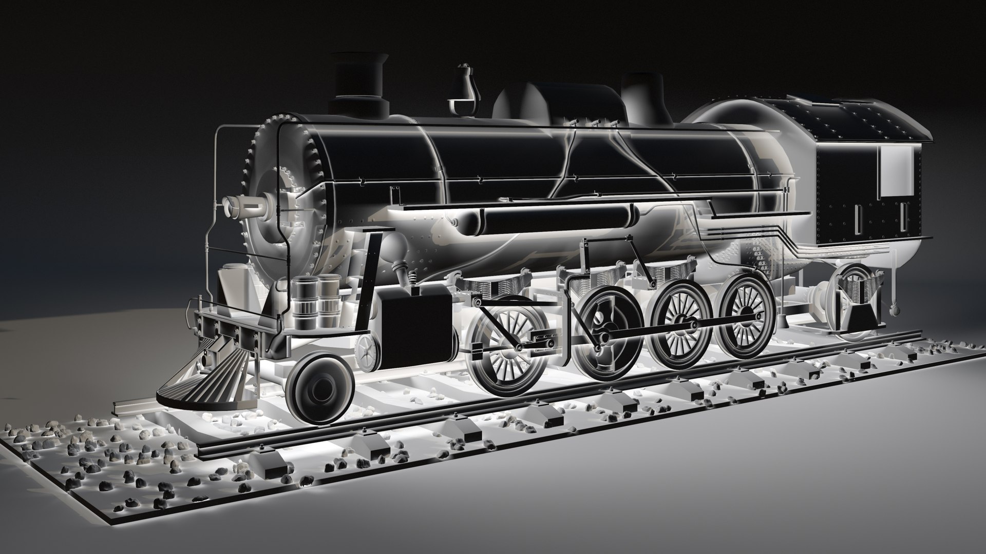 Steam Locomotive Train Engine 3D Model - TurboSquid 2213868