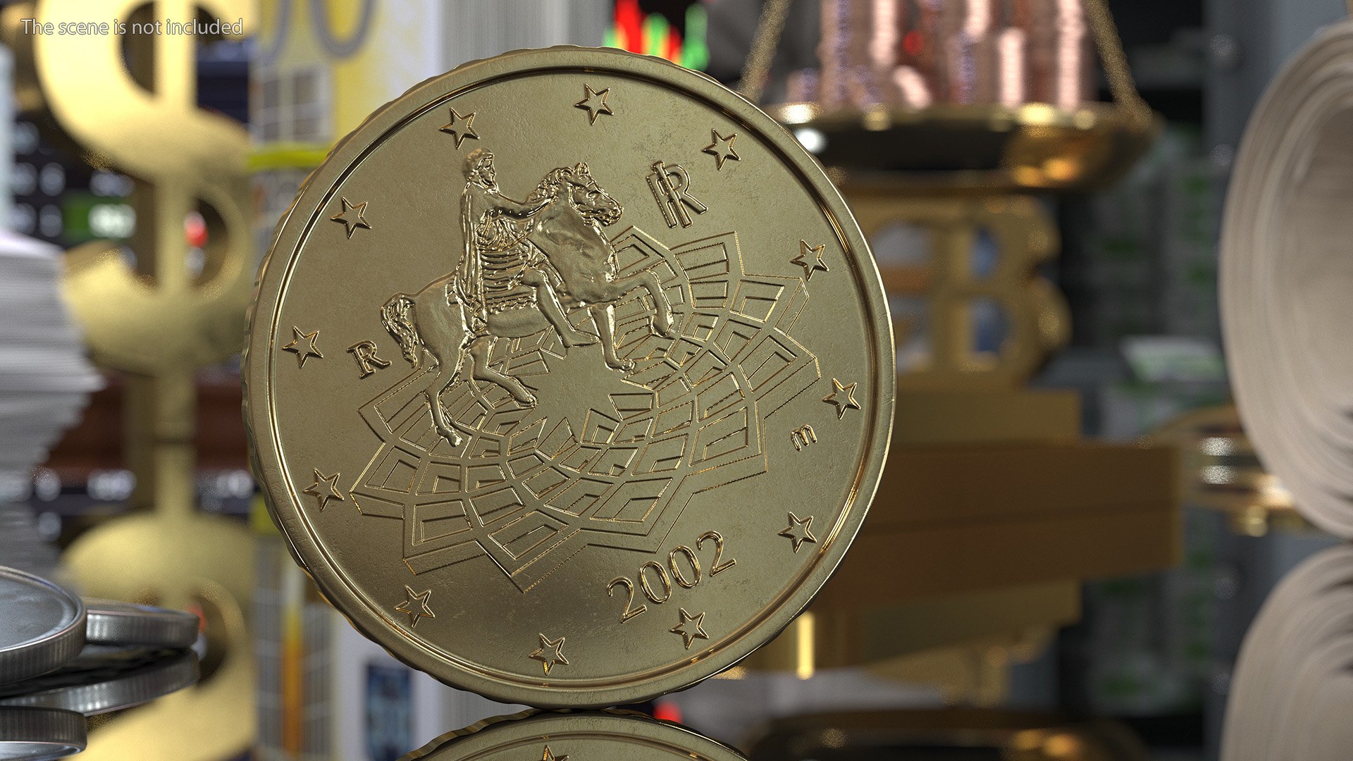 Stacked Coins With Letter Cubes 3D Model - TurboSquid 2073169