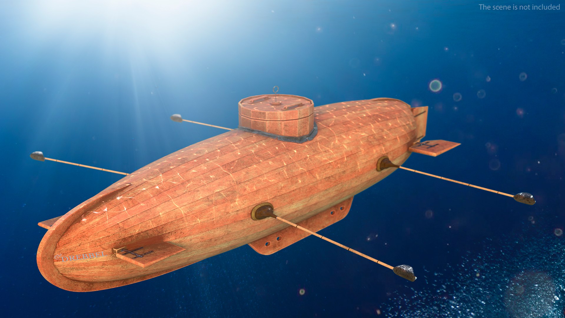 3D Old Wooden Submarine - TurboSquid 2230780