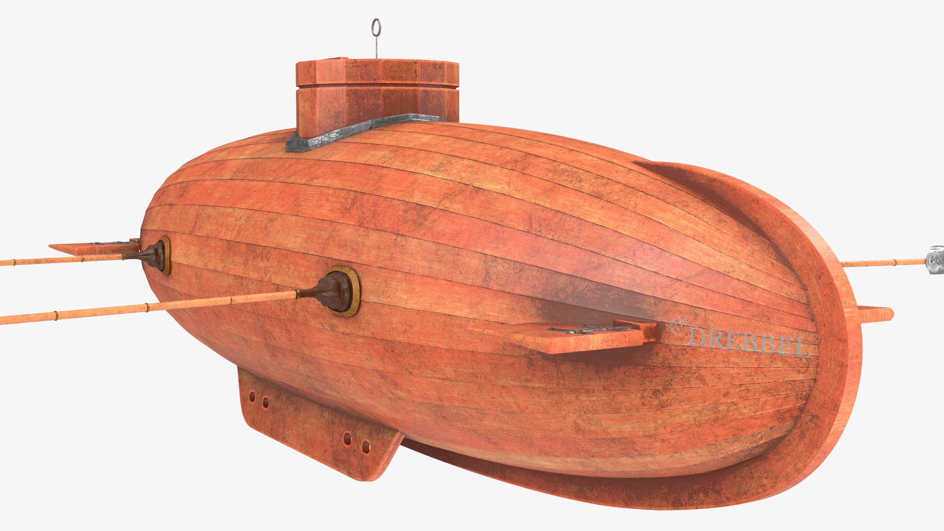 3D Old Wooden Submarine - TurboSquid 2230780