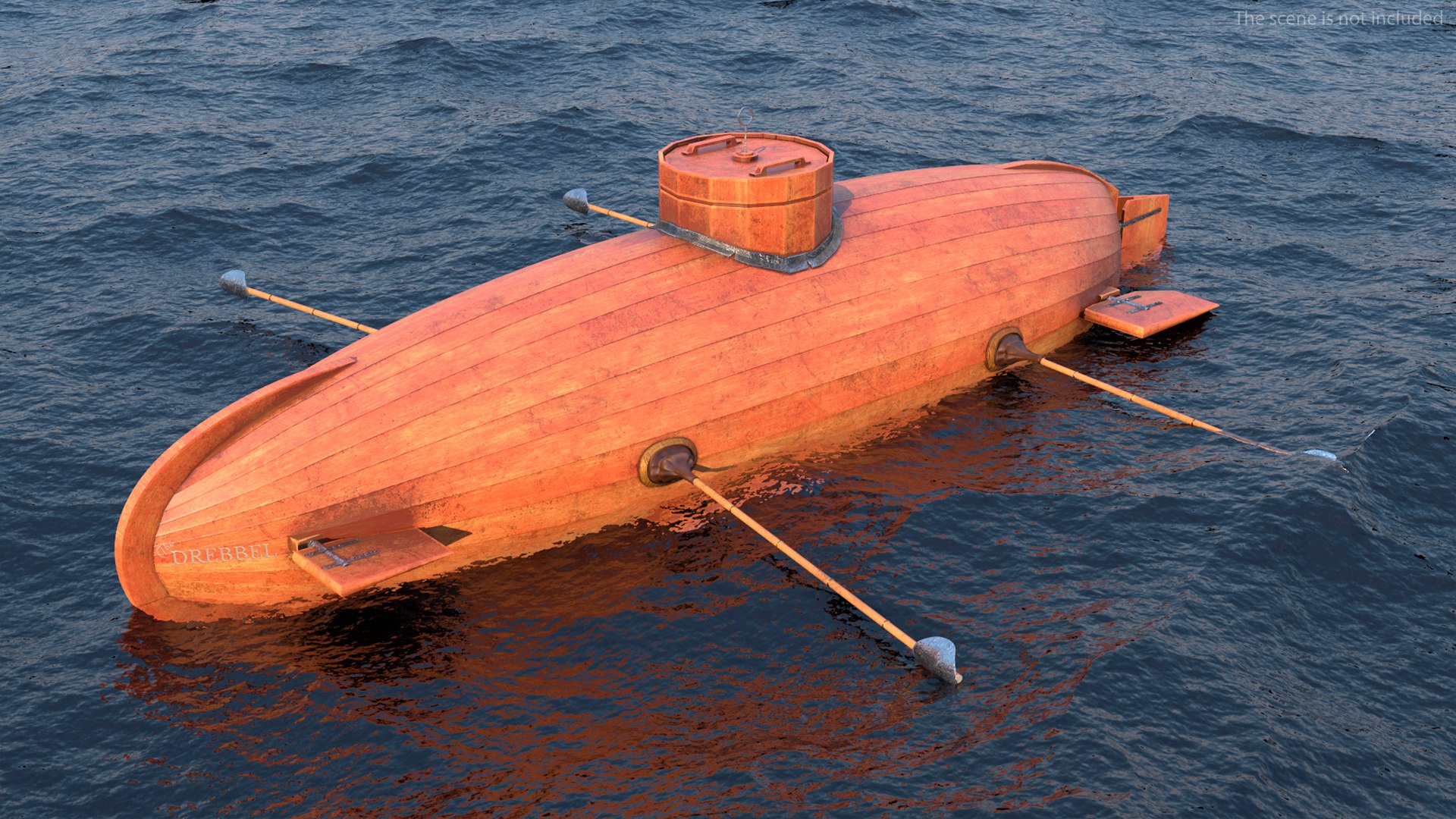 3D Old Wooden Submarine - TurboSquid 2230780