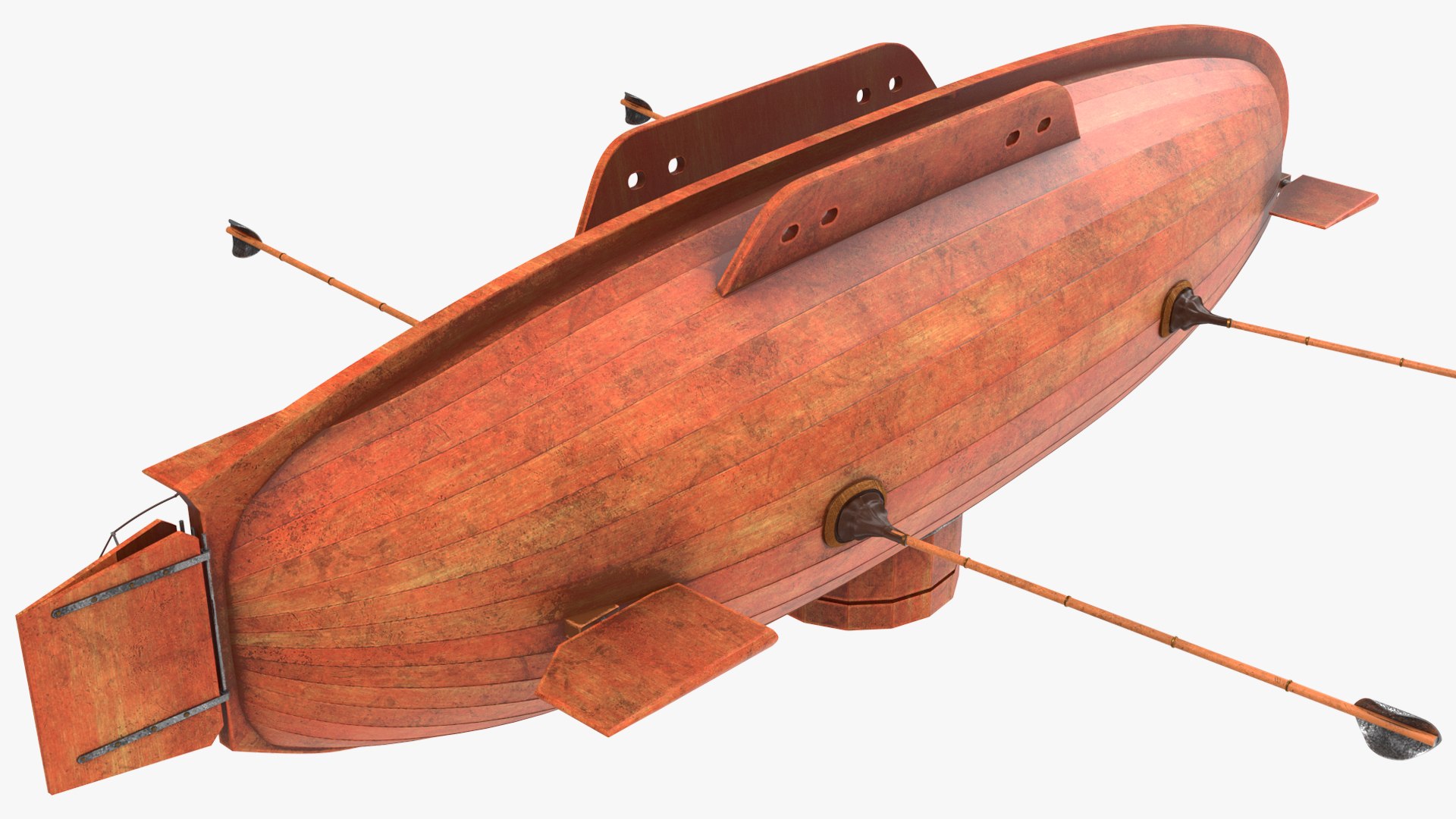 3D Old Wooden Submarine - TurboSquid 2230780