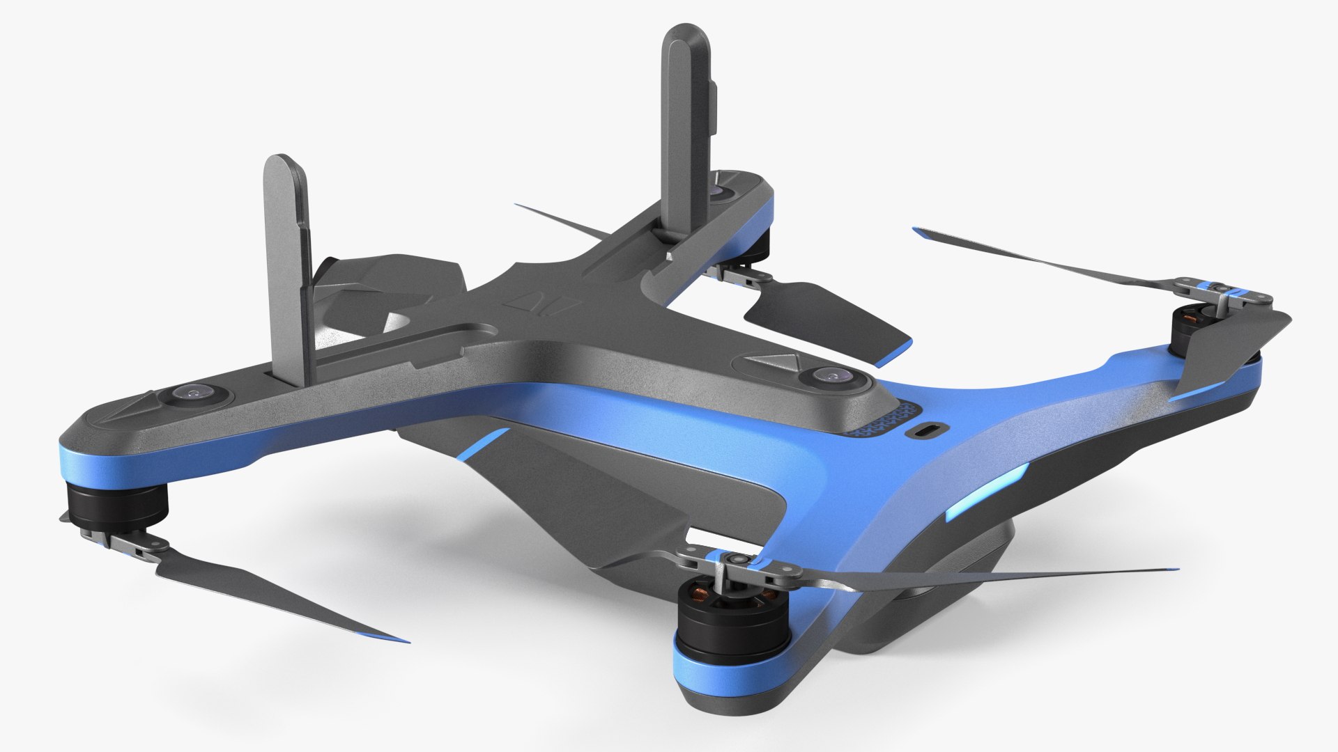 3D AI Powered Drone Skydio 2 Plus On State Rigged For Cinema 4D Model ...