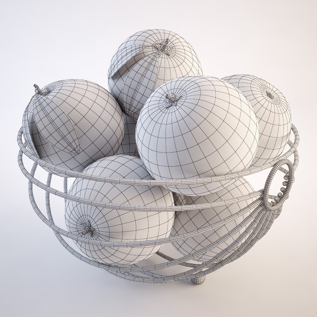 3d vase green grapefruit model