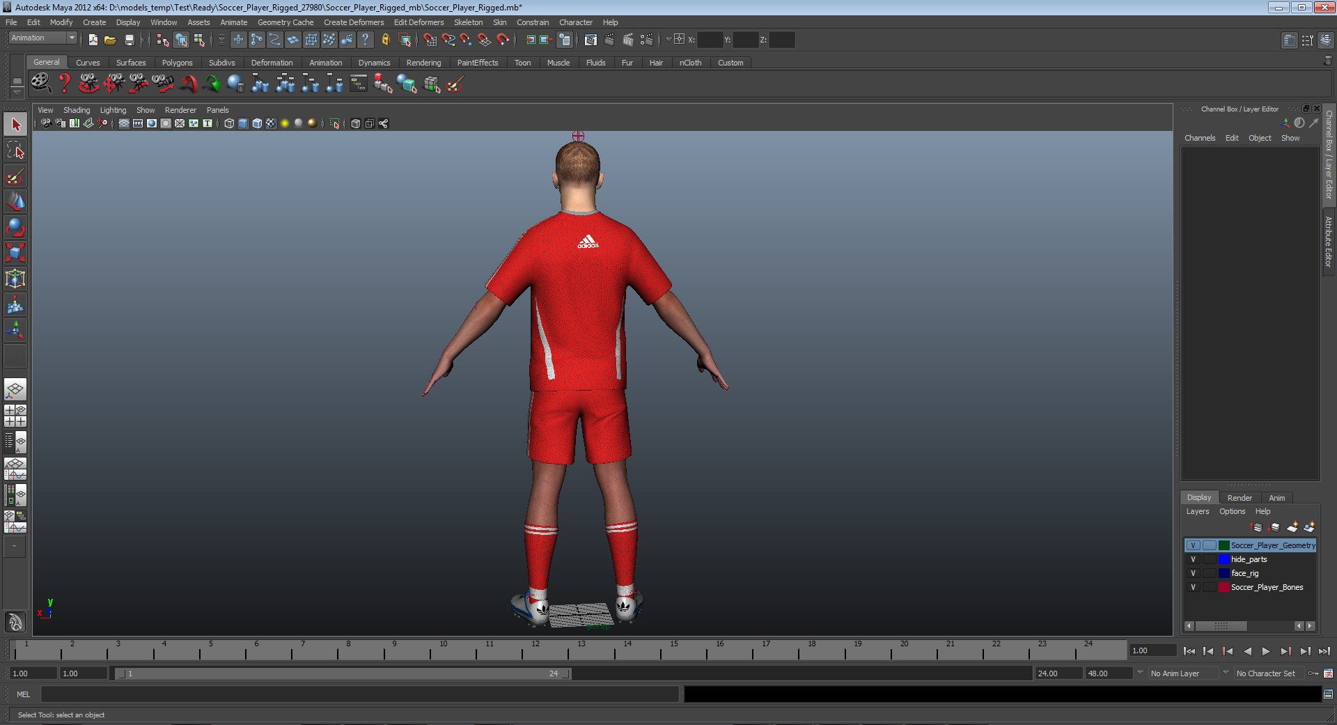 Soccer football player rigged 3D model - TurboSquid 1326526