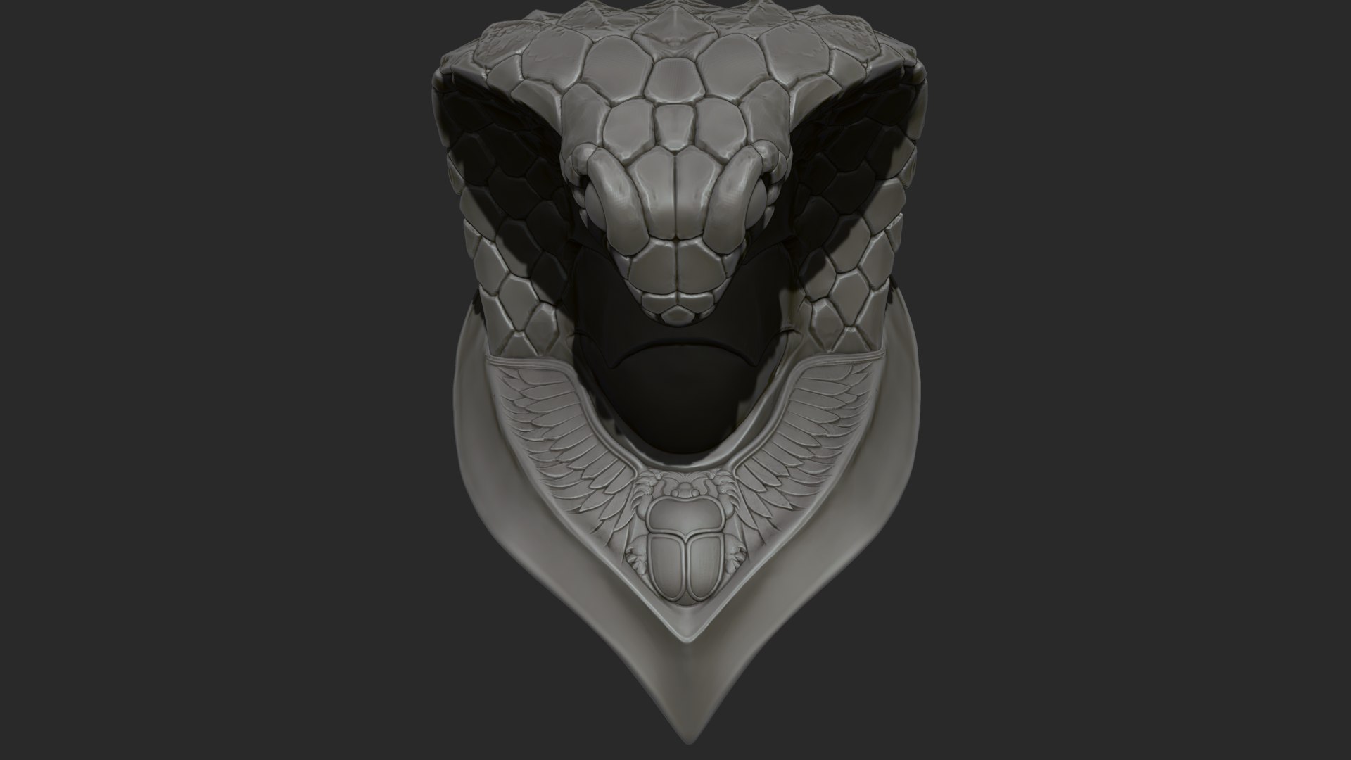 3D King Cobra Snake Crown High Model Statue Model - TurboSquid 2242811