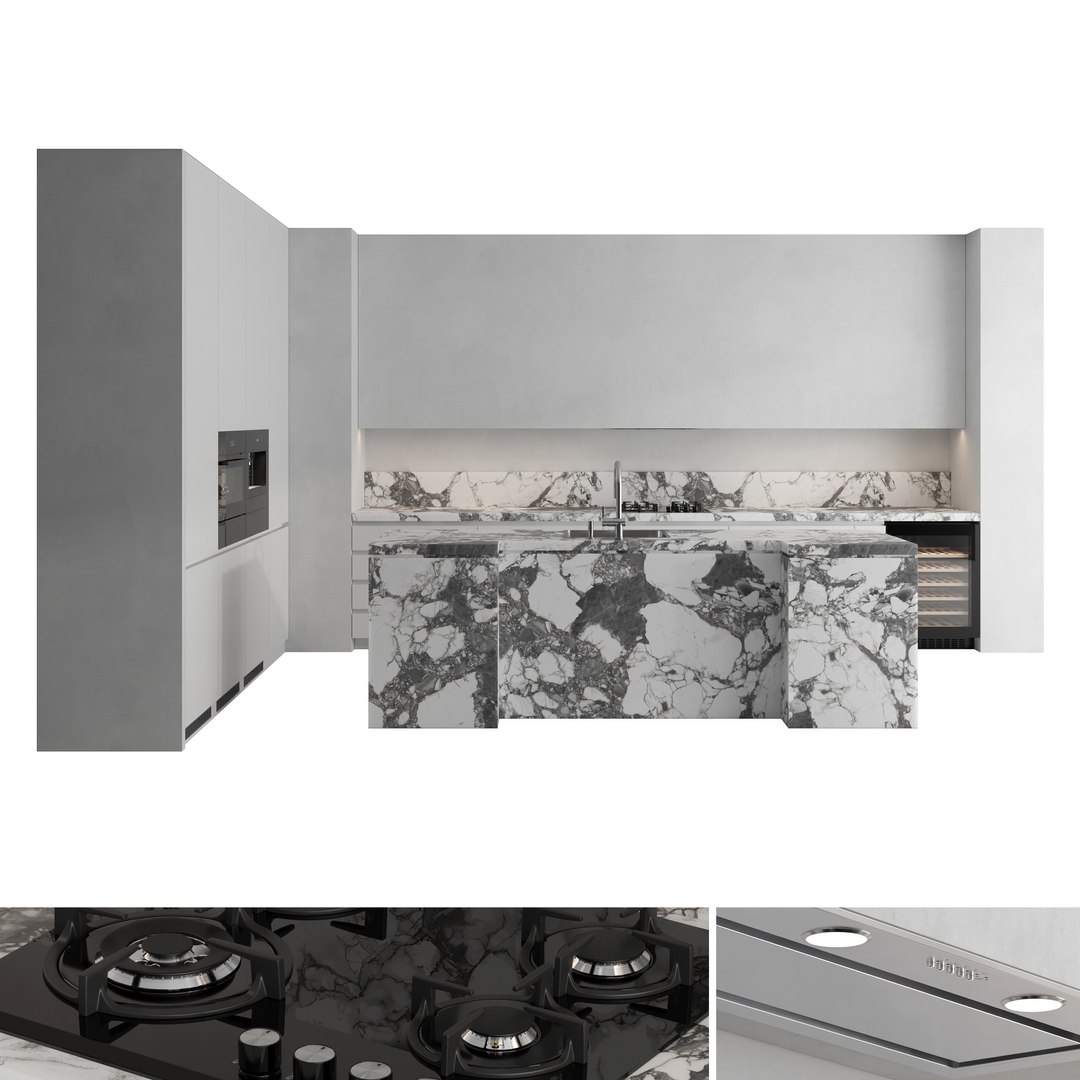 3D Model Kitchen Set 37 - TurboSquid 2187736