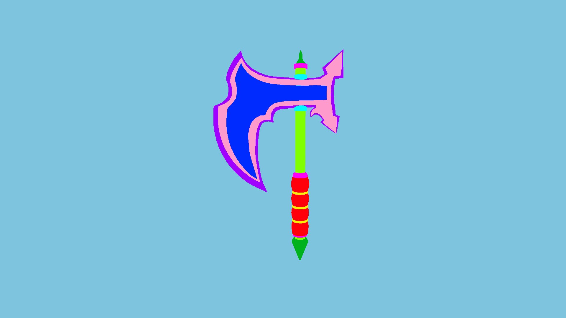 3D Medieval Battle Axe 08 Ice Frost - Fantasy Weaponry Model ...