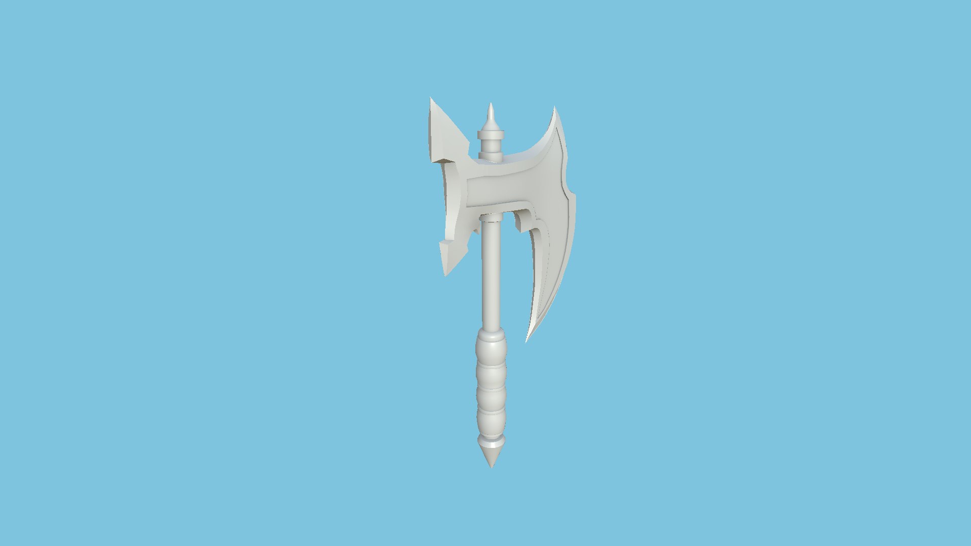 3D Medieval Battle Axe 08 Ice Frost - Fantasy Weaponry Model ...
