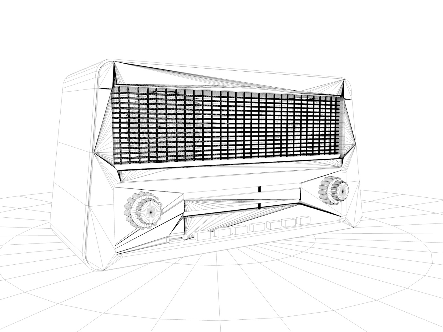 Radio Vintage 3d Model