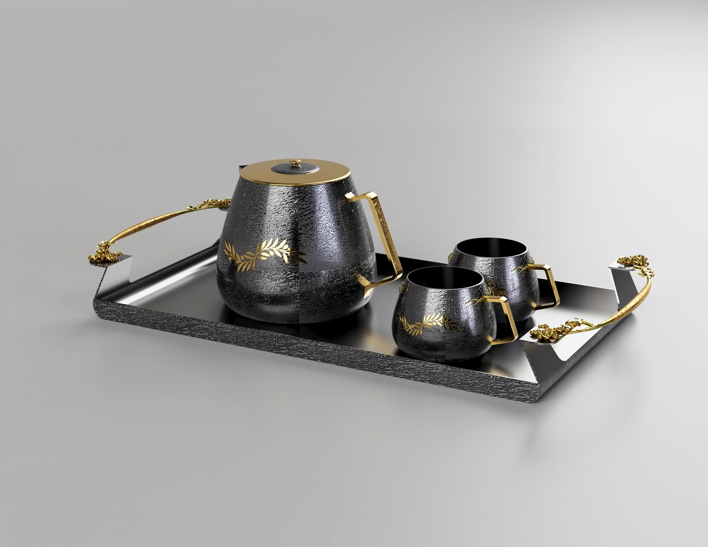 3D Tea Set Model - TurboSquid 1538761