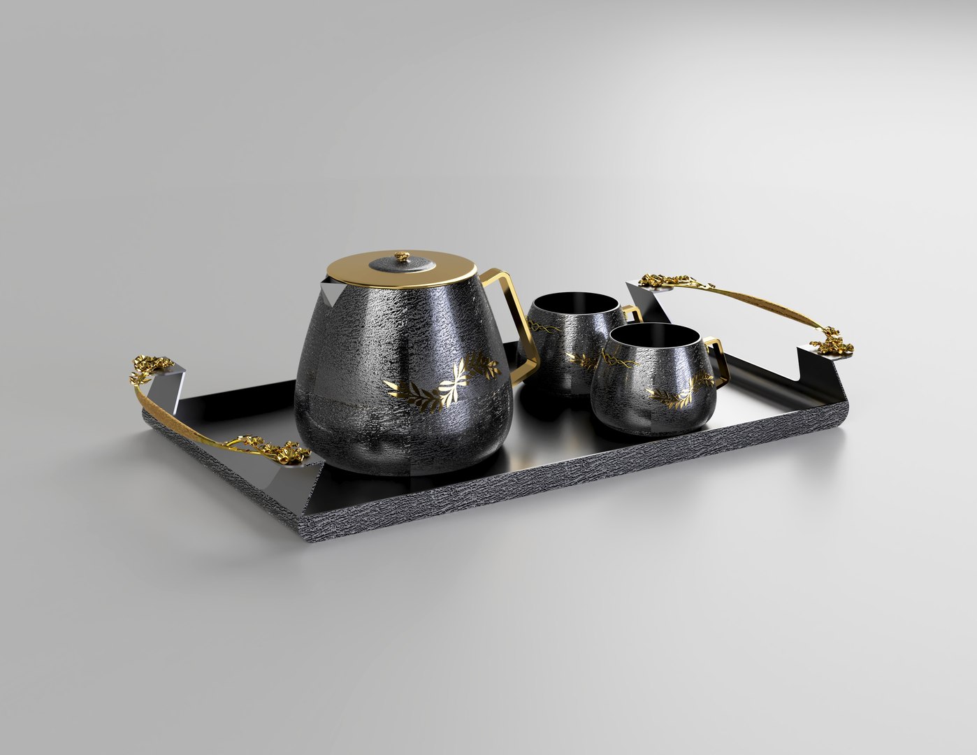 3D Tea Set Model - TurboSquid 1538761