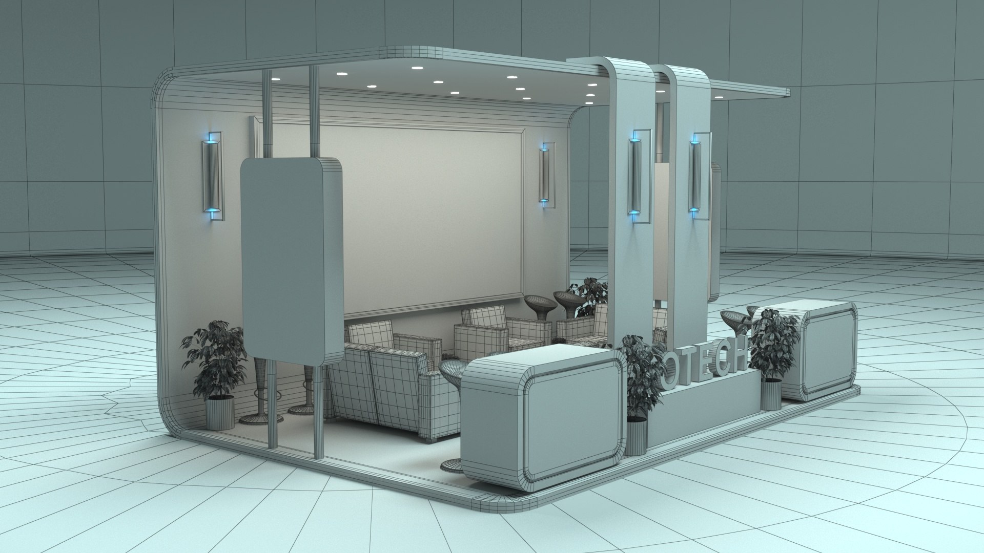 3D Exhibition Stall 3d Model Model - TurboSquid 2144602