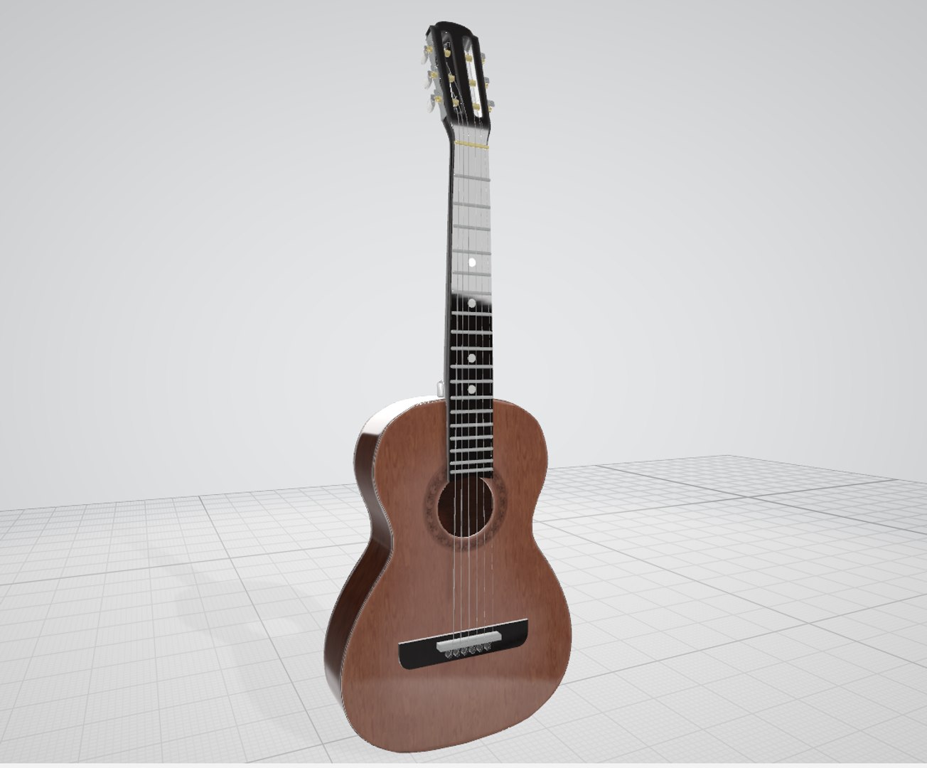 Music Instrument Acoustic Six-string Guitar 3D Model - TurboSquid 2112651