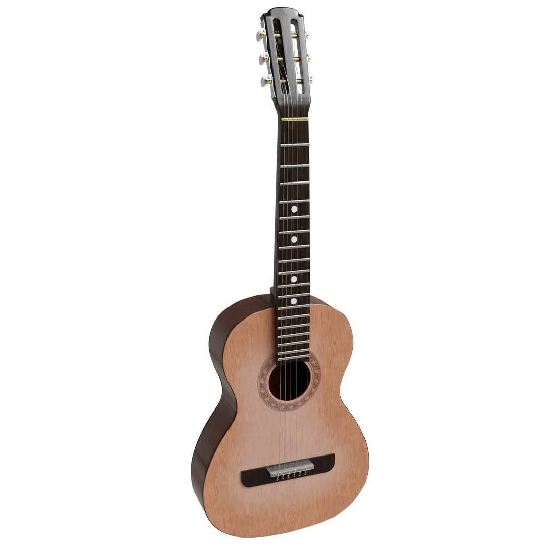 Music Instrument Acoustic Six-string Guitar 3D Model - TurboSquid 2112651