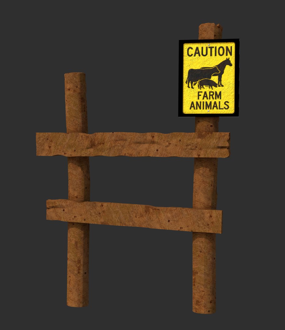 3D Farm Animal Sign Model - TurboSquid 1733848