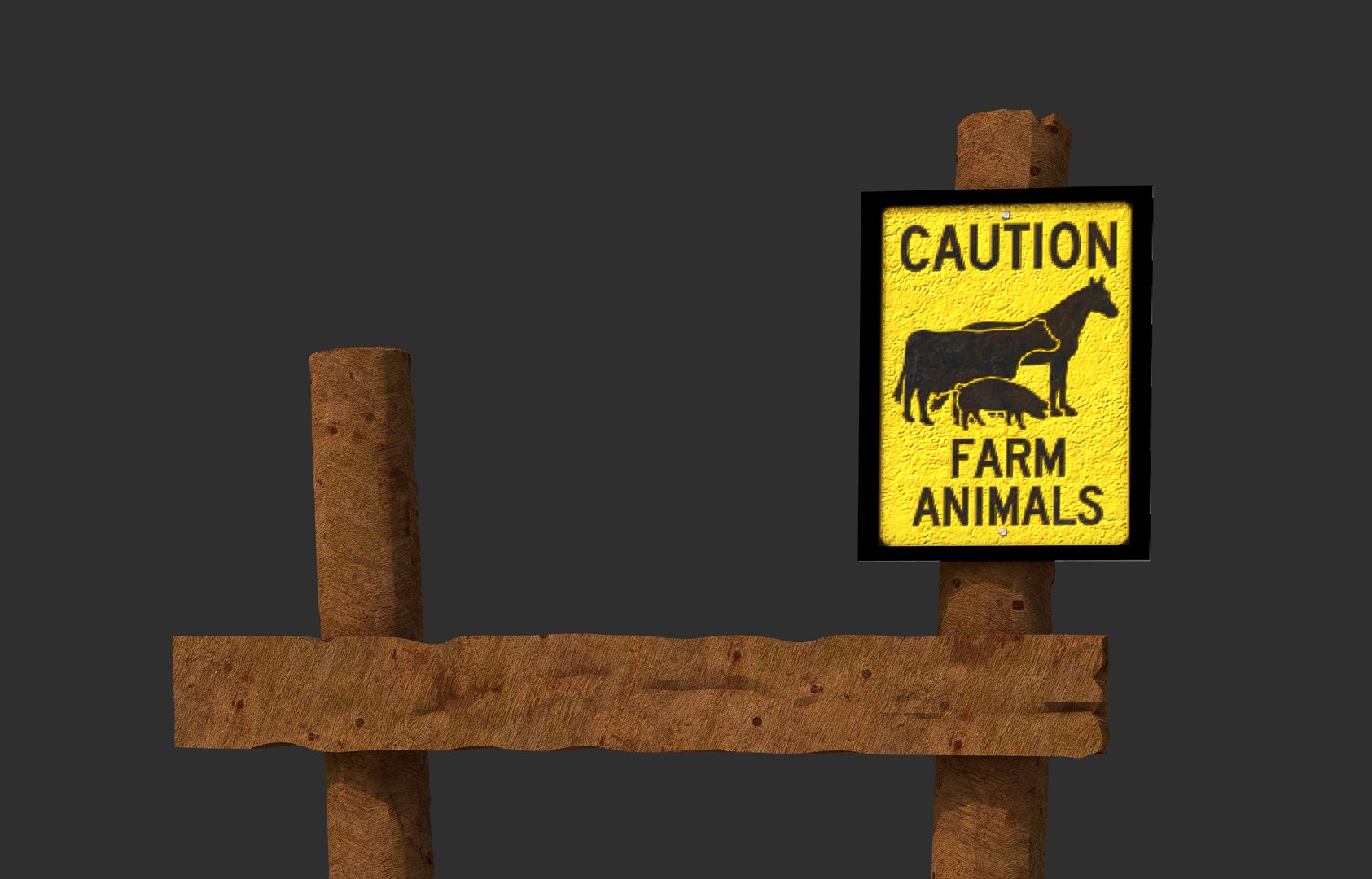 3D Farm Animal Sign Model - TurboSquid 1733848