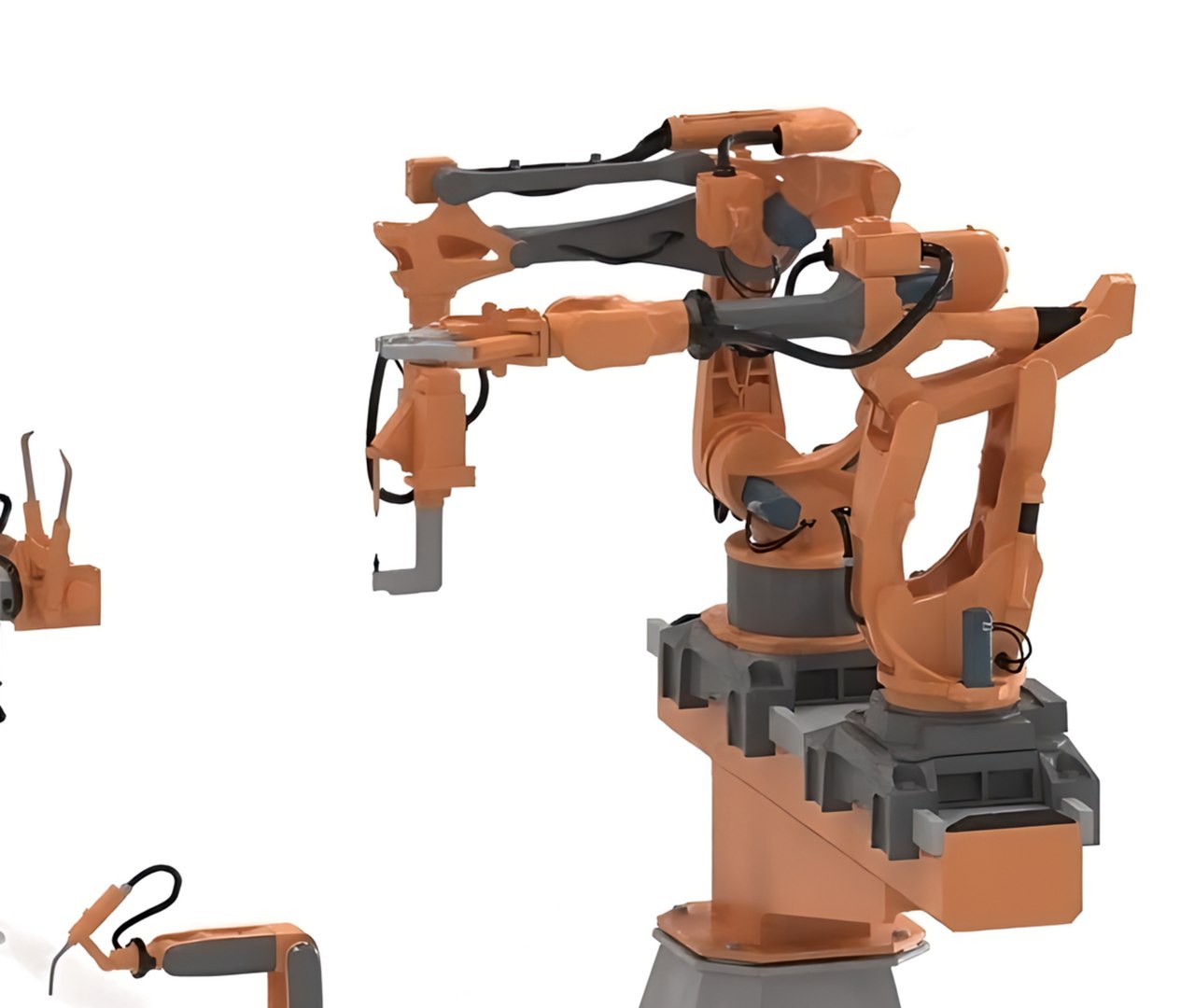 Robot Arms Collection Articulated Arm Industrial Robot Arm 3D Model ...