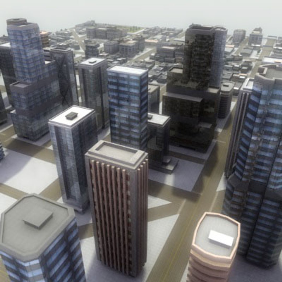 3d Model City Environment Buildings Construction