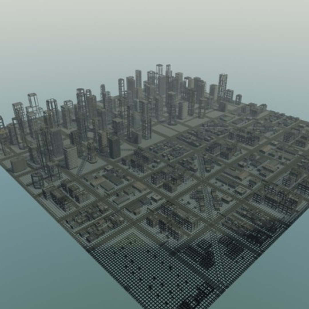 3d Model City Environment Buildings Construction