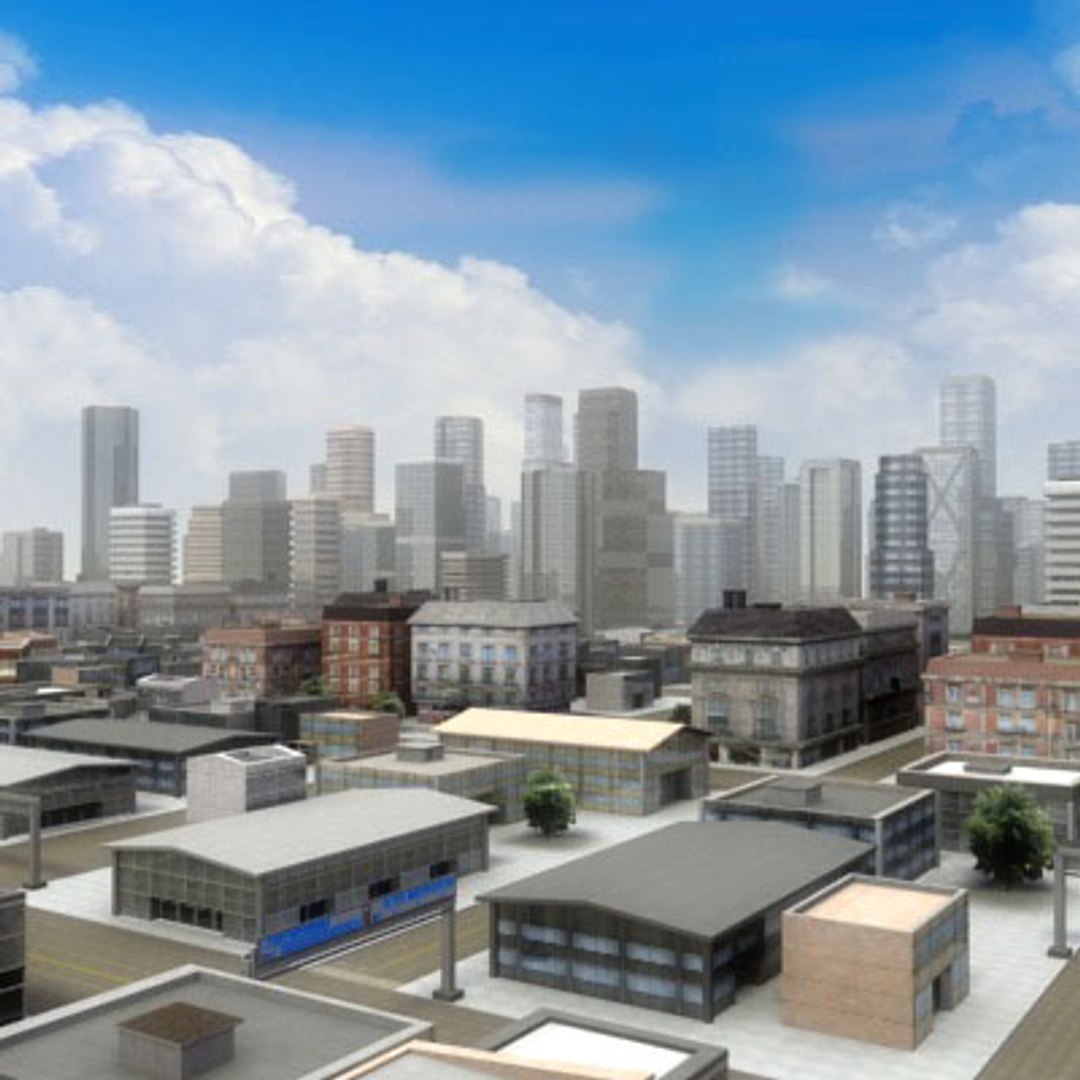 3d Model City Environment Buildings Construction
