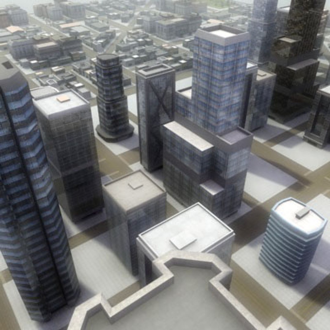 3d Model City Environment Buildings Construction